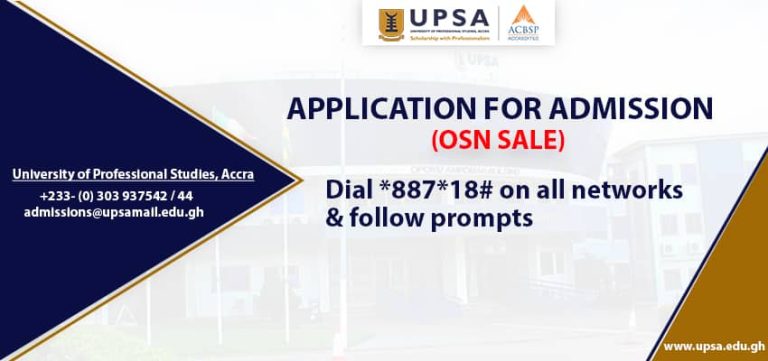 Application for Admission (OSN Sale) – UPSA