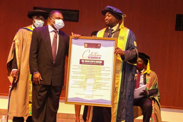 Brian Akrong honoured for contribution to UPSA anthem composition