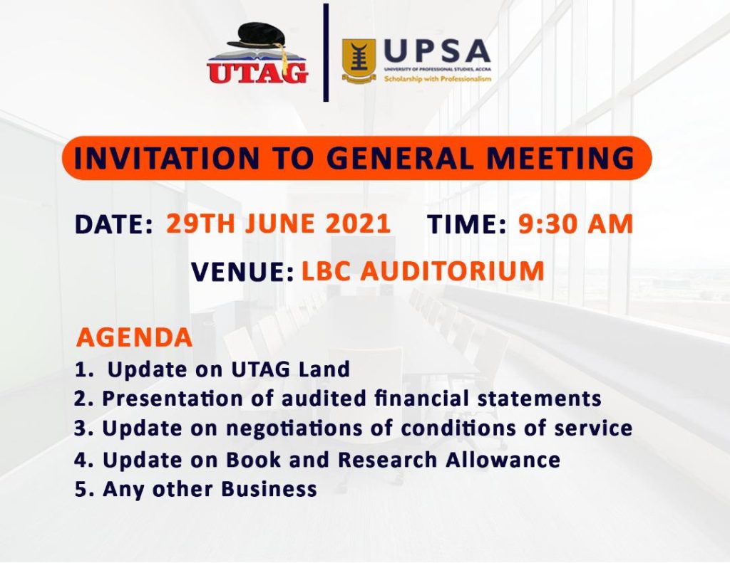 UTAG General Meeting