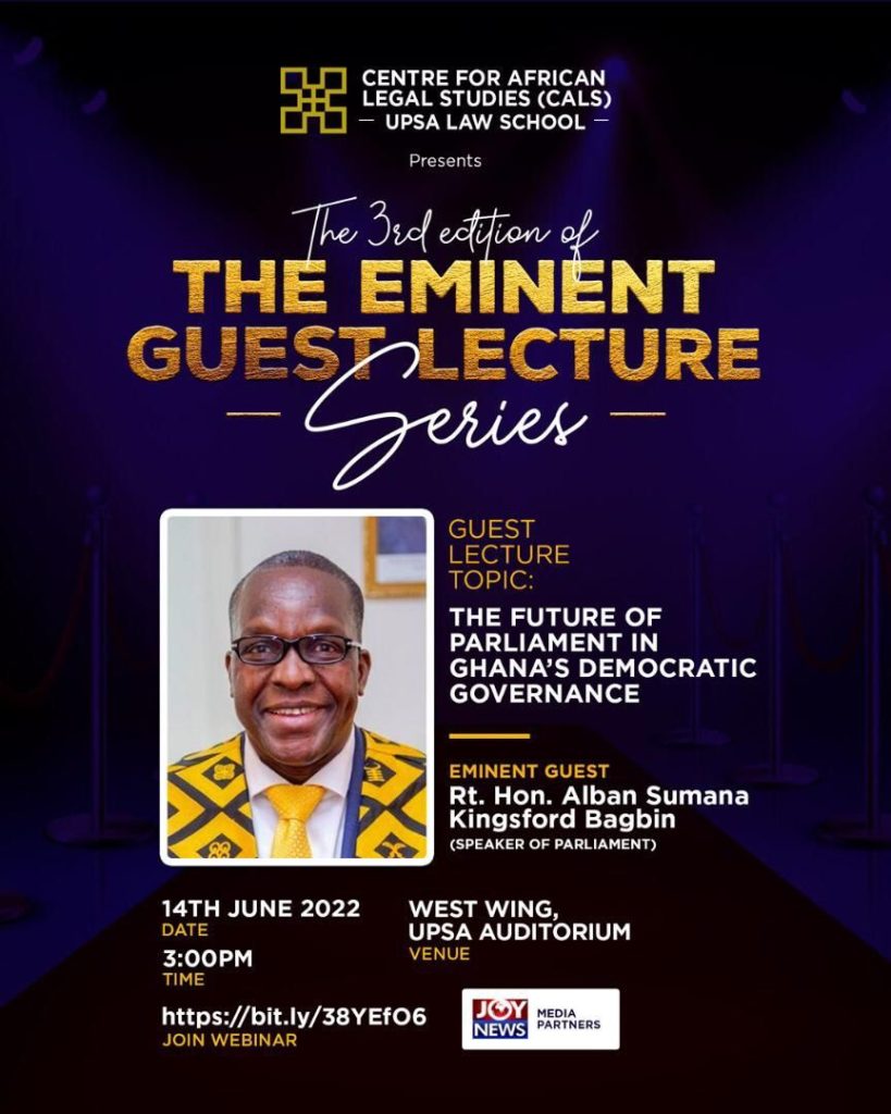 3rd Edition of The Eminent Guest Lecture Series – UPSA
