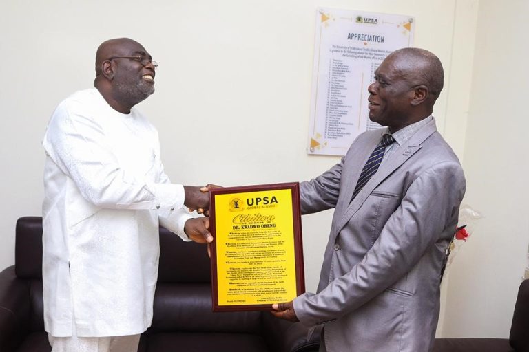 Faculty of Accounting and UPSA Global Alumni Association honour Dr Kwadjo Obeng