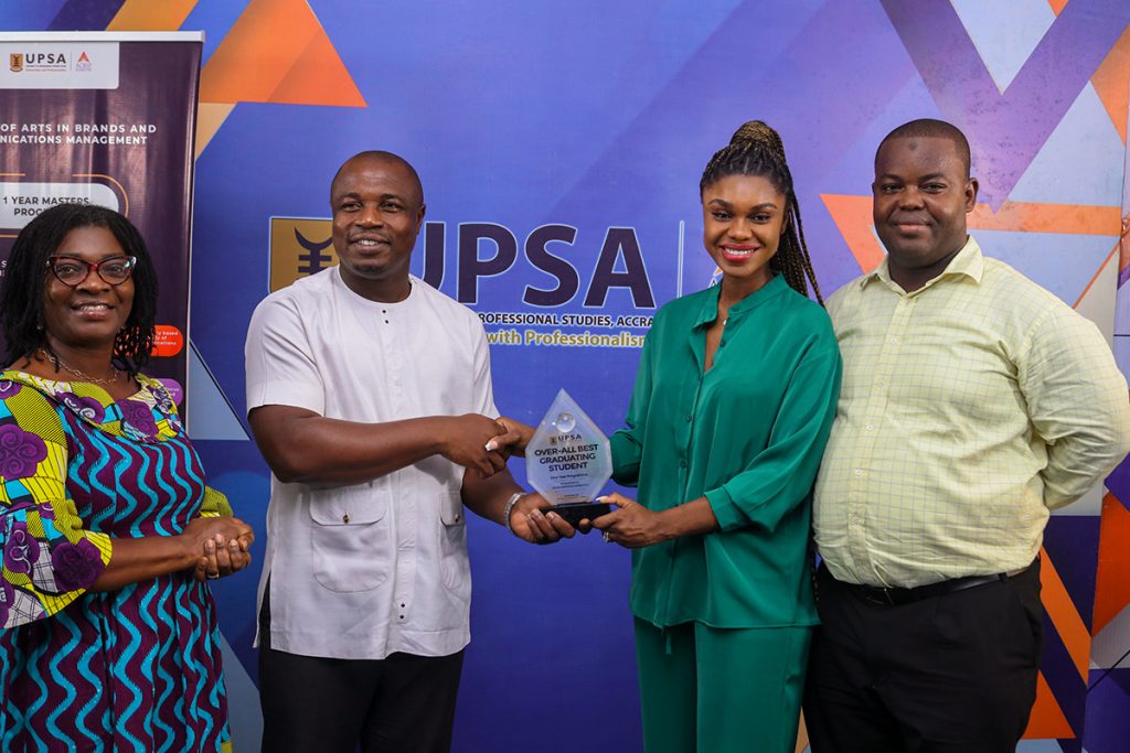 UPSA Graduate School honours Rebecca Acheampong for academic excellence