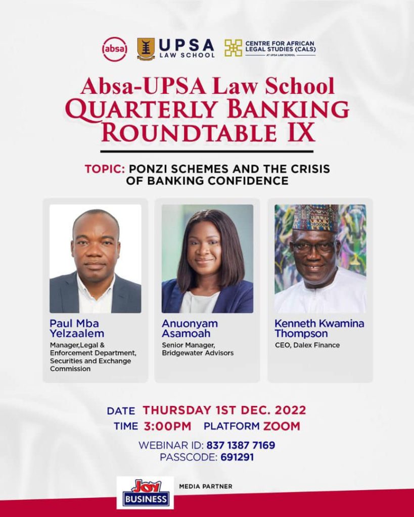 Absa-UPSA Law School Quarterly Banking Roundtable IX