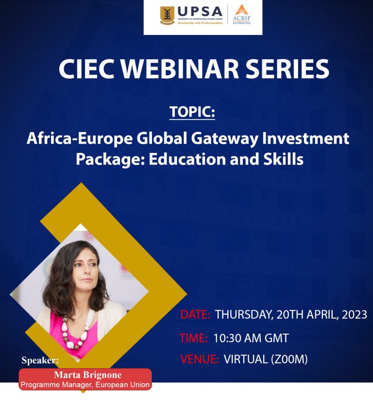 CIEC Webinar Series – UPSA