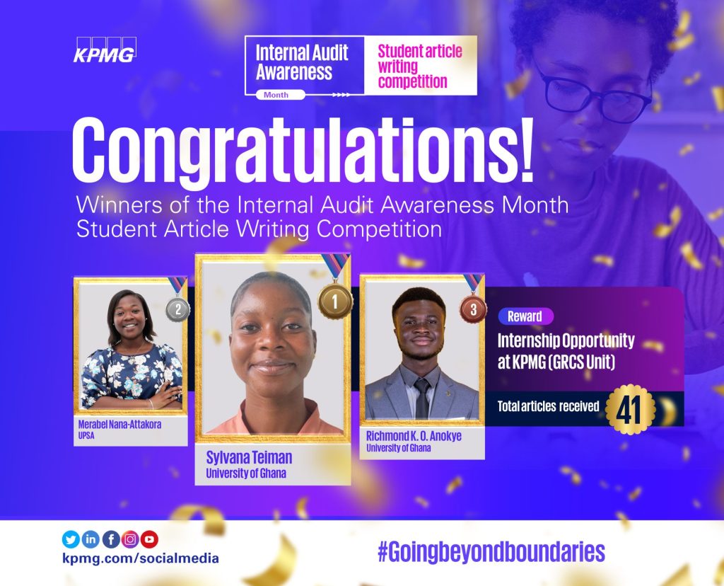 UPSA student shines in KPMG Internal Audit Writing Competition 2024
