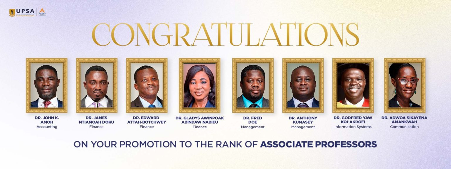 Eight UPSA lecturers promoted to Associate Professors – UPSA